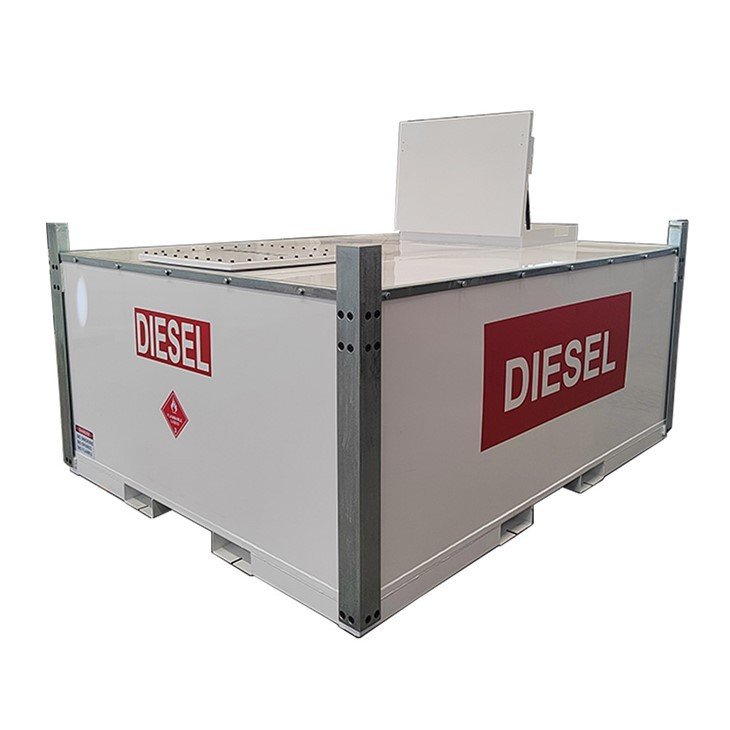 Double Walled Steel Bunded 1000l Diesel Fuel Gasoline Cube Tank ...